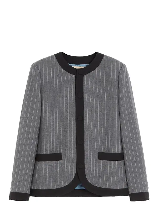 Valentino Garavani Pinstripe Jacket - Grey