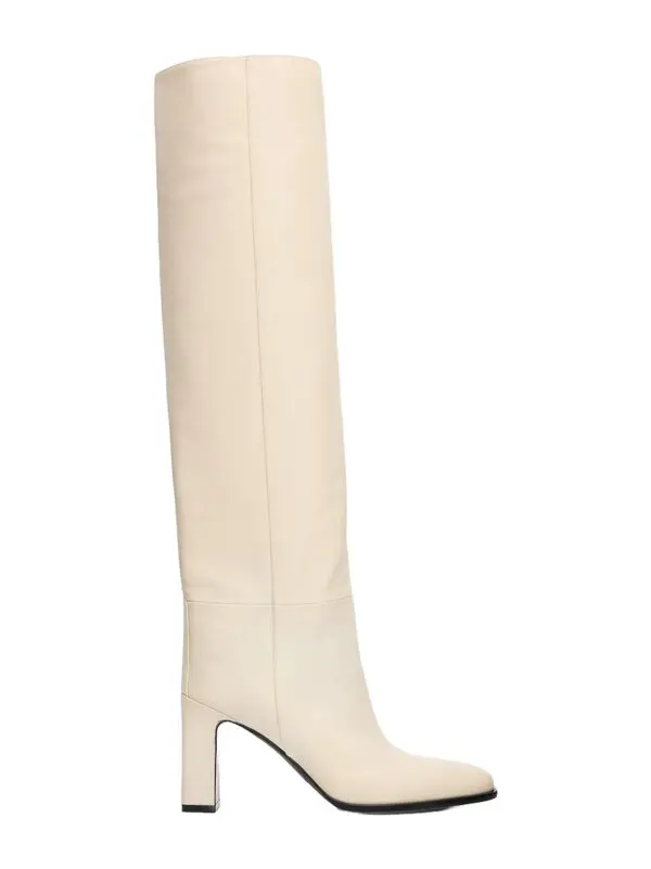 JIMMY CHOO Caly 85mm Leather Boots - Bone