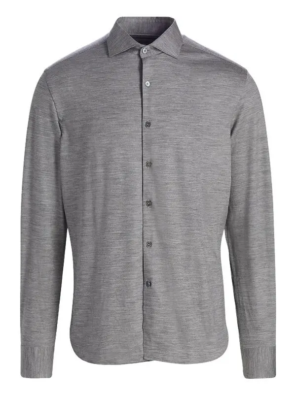 Canali Jersey Sport Shirt - Grey