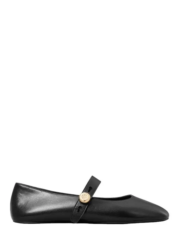 Tory Burch Romy Leather Mary Janes - Black