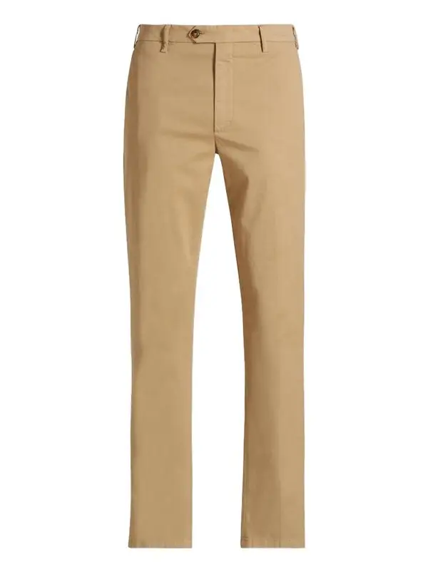 Canali Chino Stretch-cotton Pants - Tan