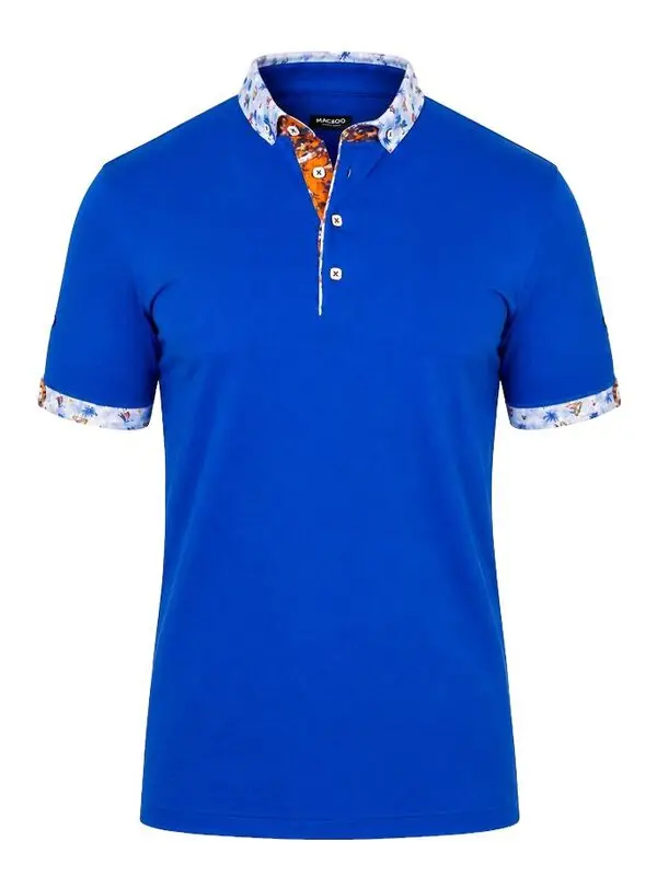 MACEOO Newton Marthyr Polo Shirt - Blue
