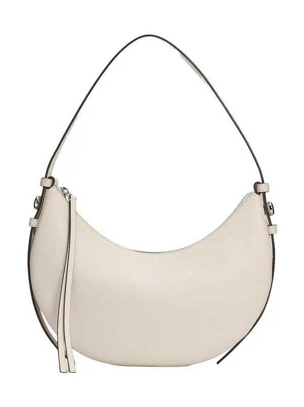 Tory Burch Romy Half Moon Shoulder Bag - Light Cream