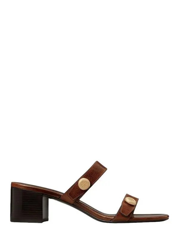 Tory Burch Romy City 55mm Leather Sandals - Deep Cuoio