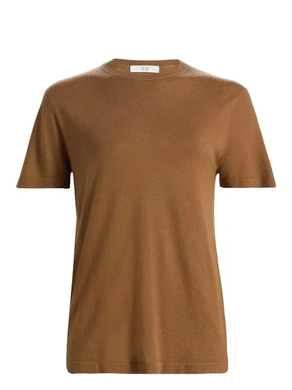 Co Cashmere Crewneck T-shirt - Ginger