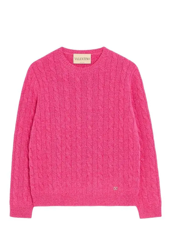 Valentino Garavani Mouliné Wool Jumper - Fuchsia