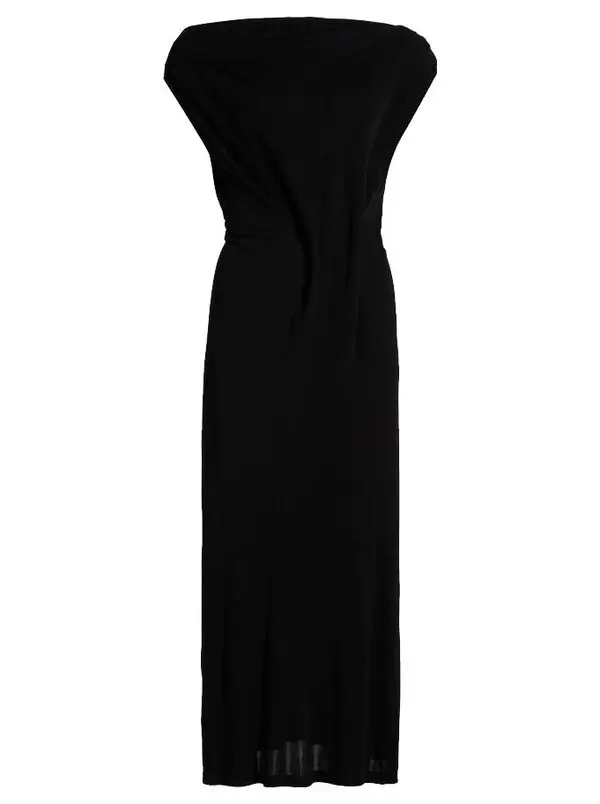 Co Off-the-shoulder Midi-dress - Black