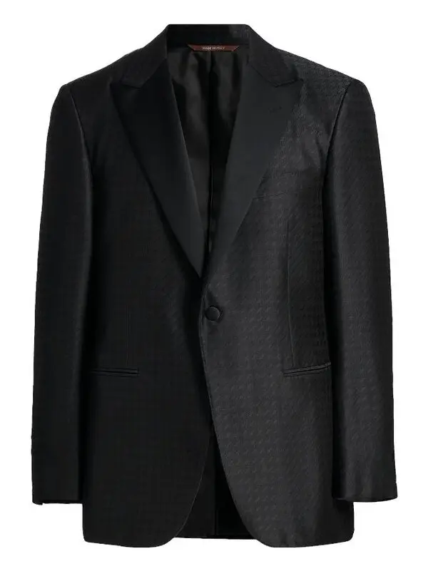 Canali Arrow-pattern Dinner Jacket - Black