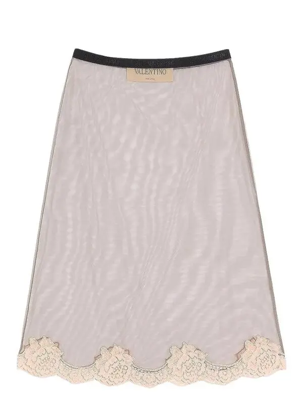 Valentino Garavani Tulle Skirt - Grey