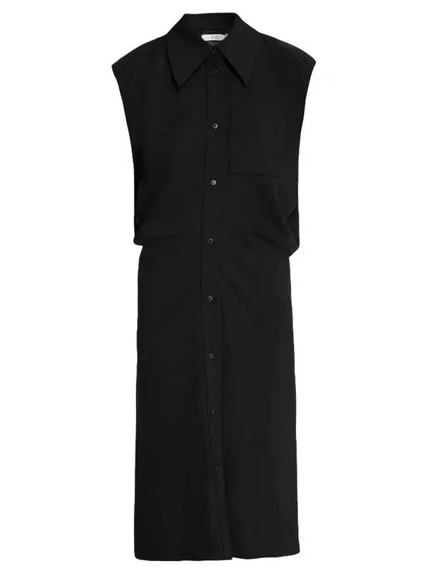 Co Banana Cut Wool Shirtdress - Black
