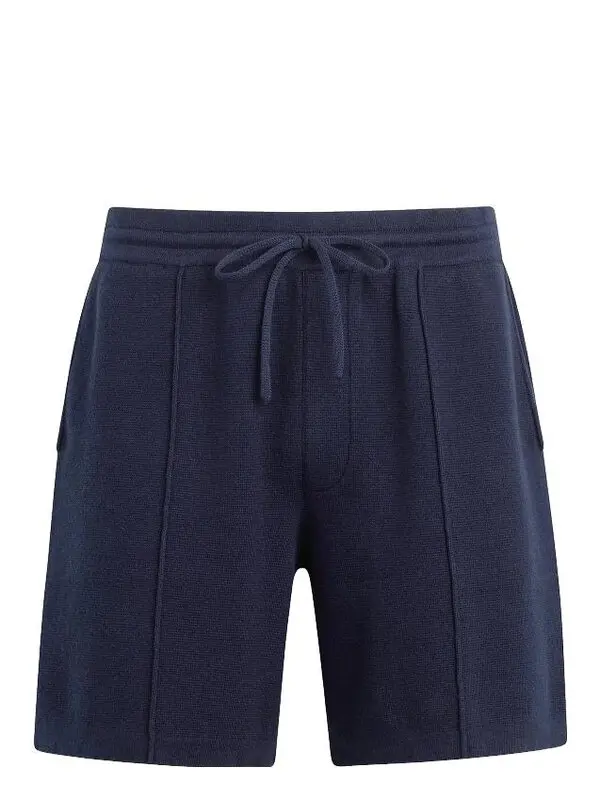 Hudson Jeans Double Knit Pintuck Drawstring Shorts - Fleet