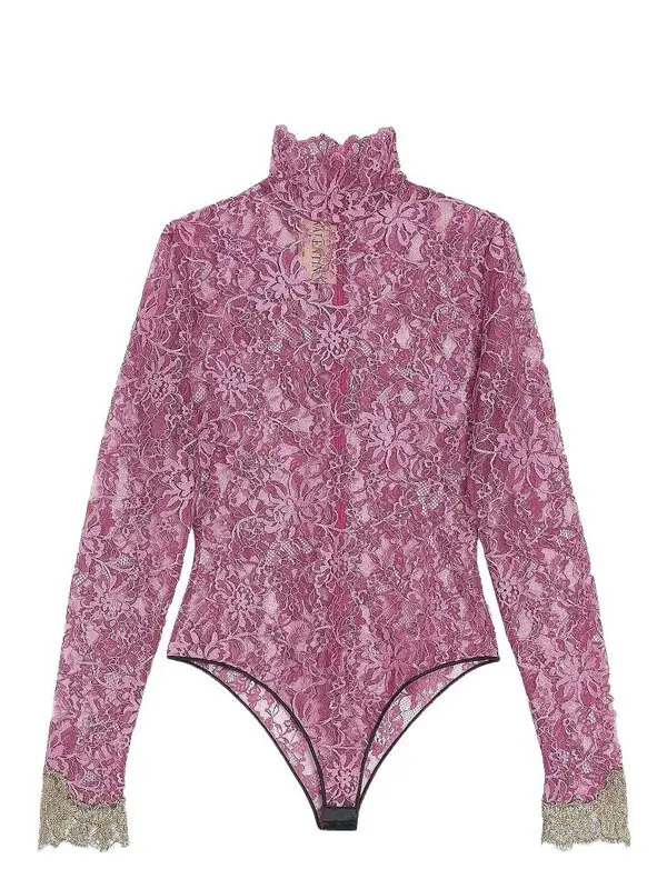Valentino Garavani Lace Bodysuit - Maroon