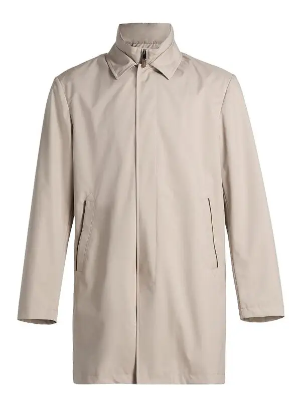 Canali Silk-touch Raincoat - Tan