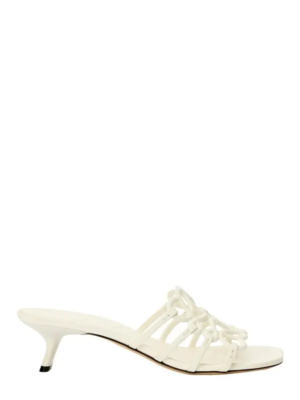 Loewe X Paula's Ibiza Petal Anagram 45mm Sandals - Anthurium White