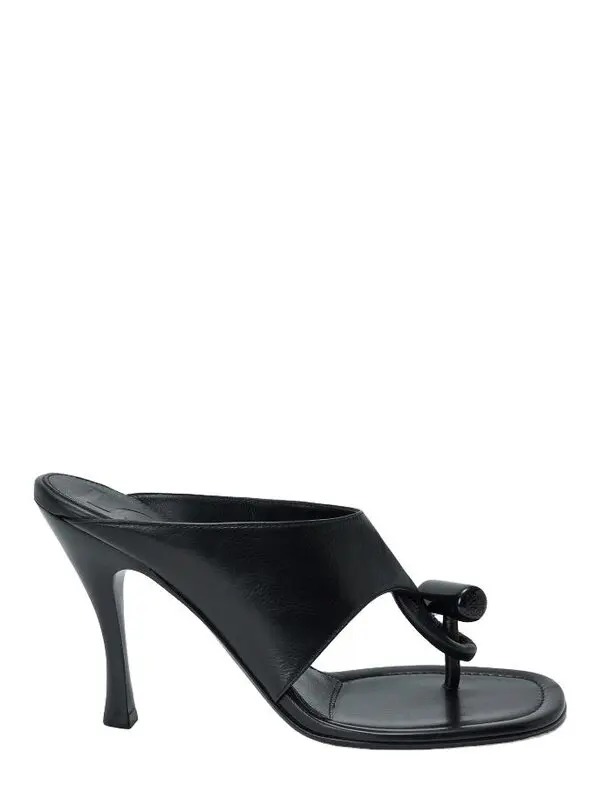 Loewe 90mm Toggle Thong Leather Sandals - Black