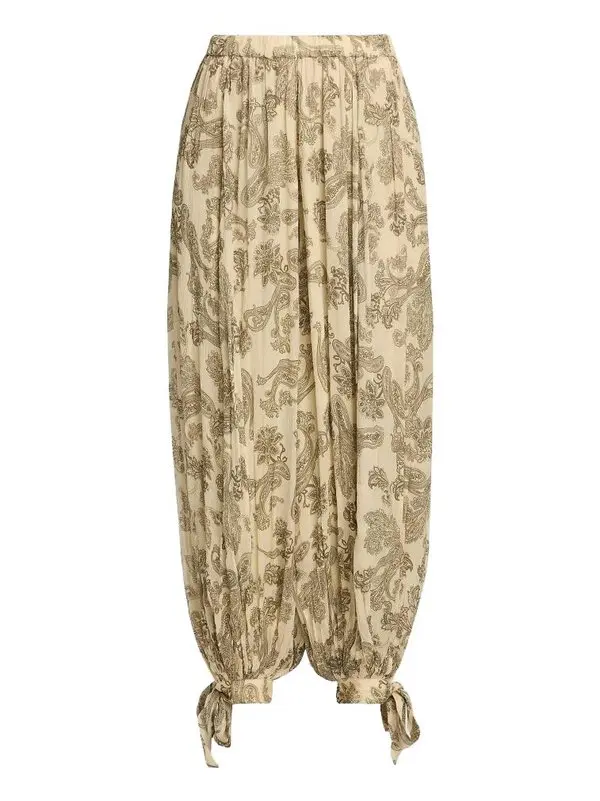 Hemant & Nandita Printed Tie-cuff Harem Pants - Multi