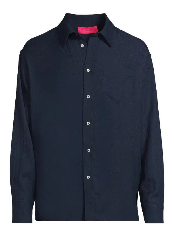 THE ELDER STATESMAN Cashmina Pocket Shirt - Twilight