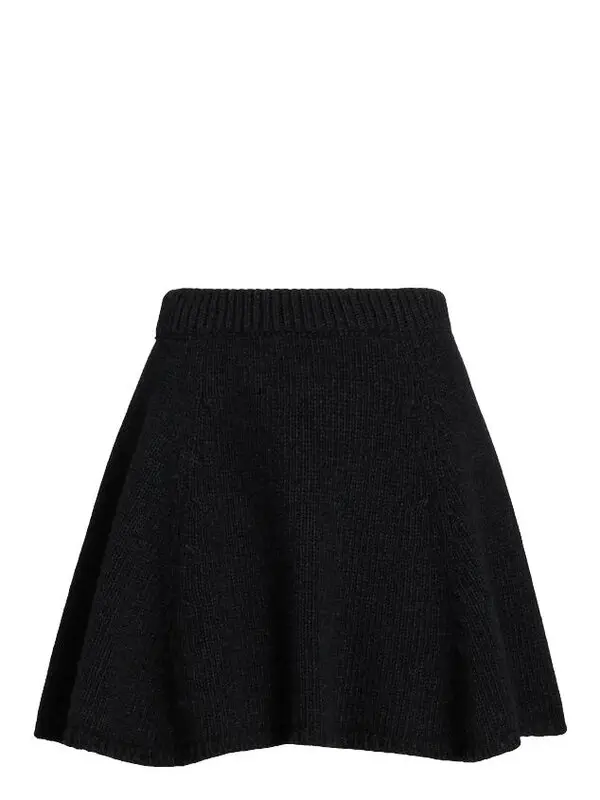 GANNI Wool-blend Knit Miniskirt - Phantom