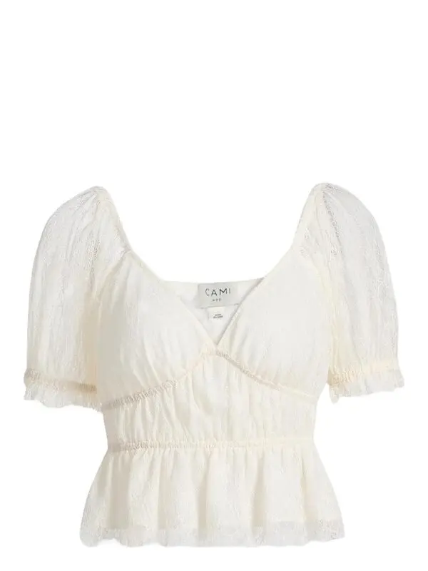 Cami Nyc Henrietta Lace Crop Top - Ceramic
