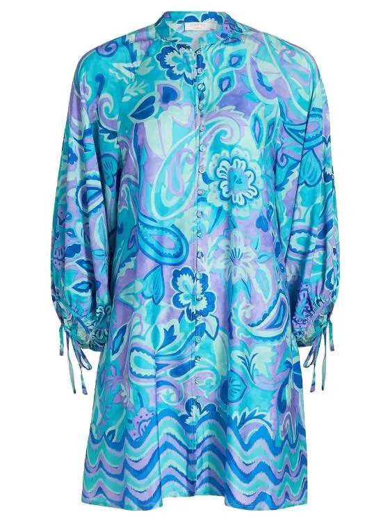 Johnny Was Floral-paisley Minidress - Mulla