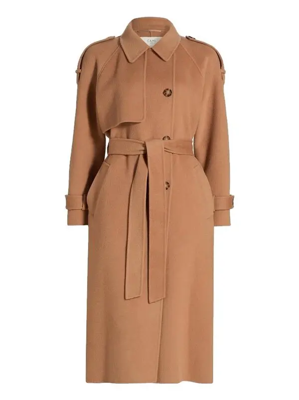 Cami Nyc Yennifer Wool-cashmere Belted Trench Coat - Maple