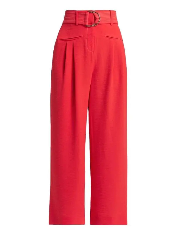 Ramy Brook Belted High-rise Pants - Flame
