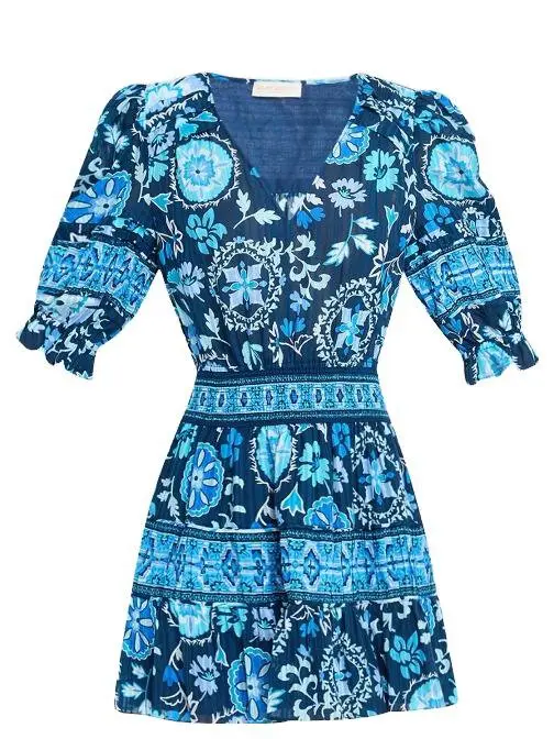 Ramy Brook Maya Floral Minidress - Blue Pattern