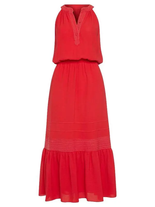 Ramy Brook Car Sleeveless Midi Dress - Red