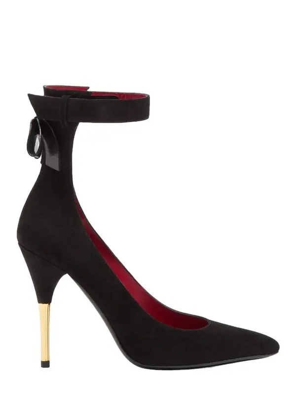 Valentino Garavani Fatale 105mm Suede Pumps - Black