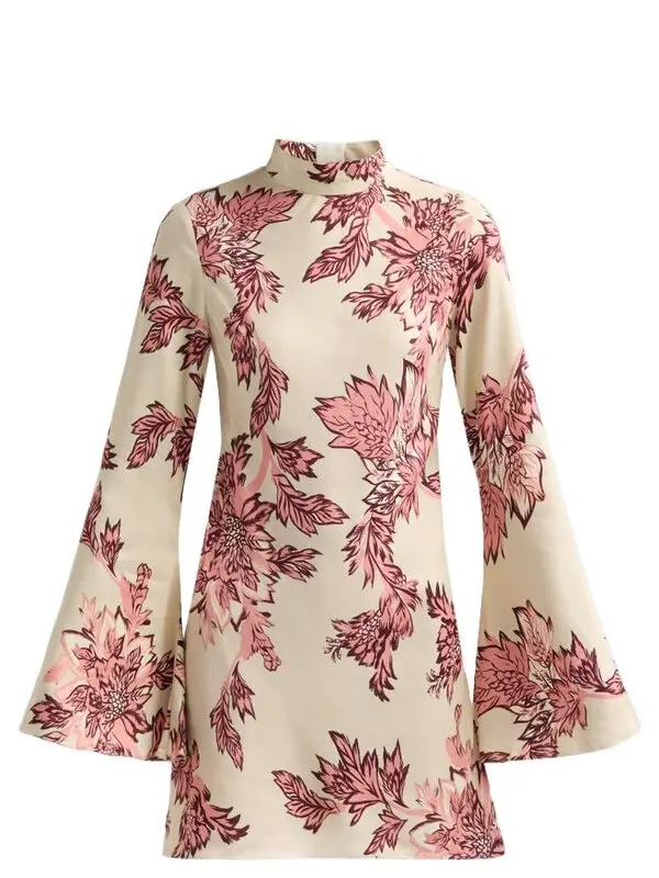 Hemant & Nandita Printed Bias-cut Mini Dress - Multi