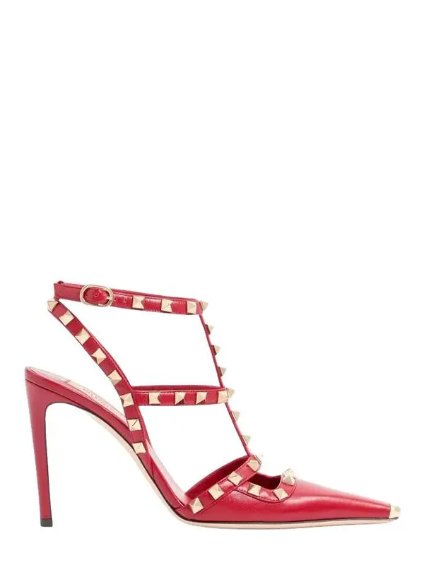 Valentino Garavani Rockstud Kidskin 100mm Pumps - Red