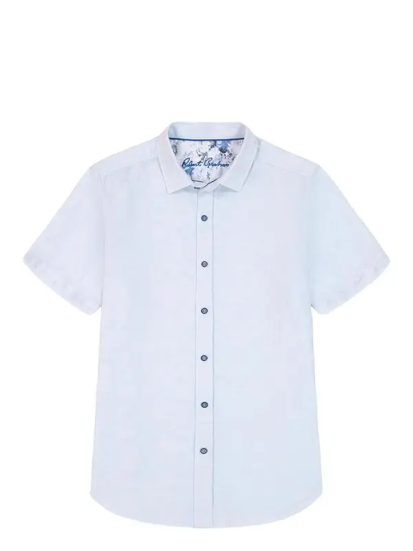 Robert Graham Brackenbury Cotton Short-sleeve Shirt - Blue