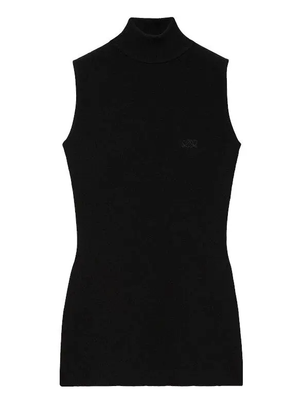 Loewe Sleeveless Turtleneck Top - Black