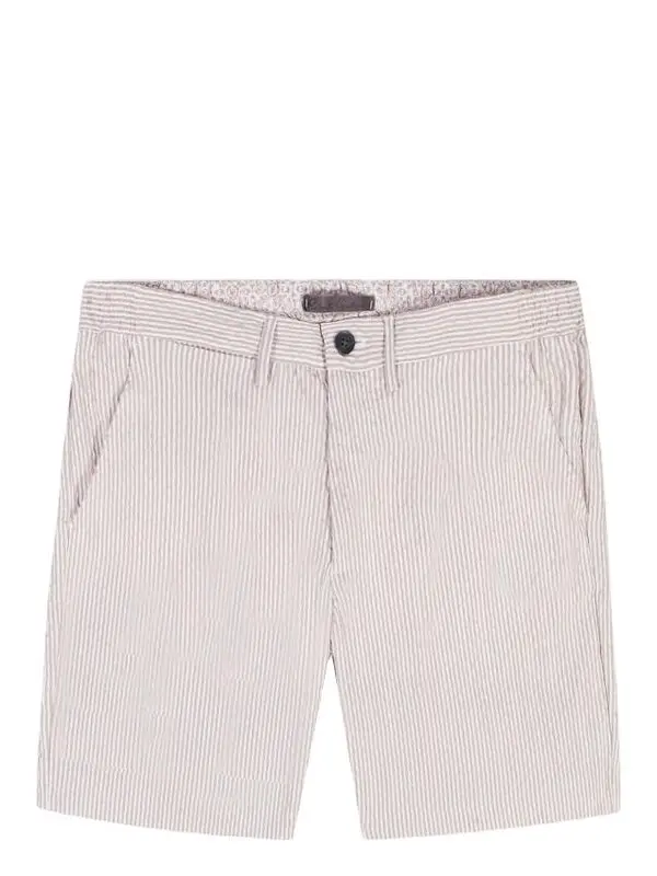 Robert Graham Fornillo Stripe Seersucker Shorts - Khaki