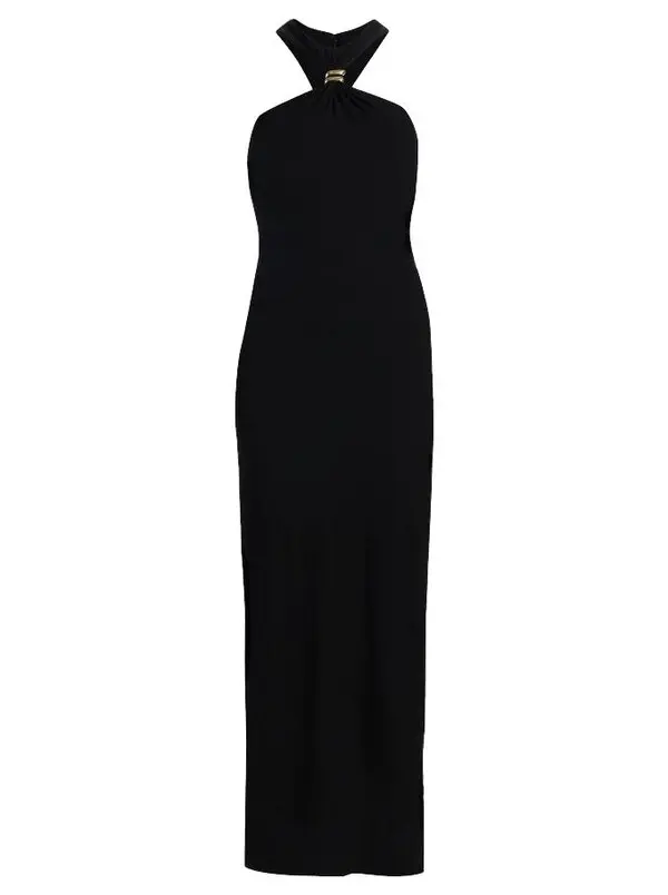 Ronny Kobo Ziamara Column Maxi Dress - Black