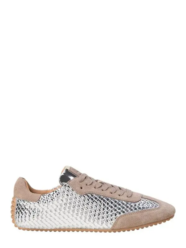 NAGHEDI Milan Metallic Sneakers - Silver