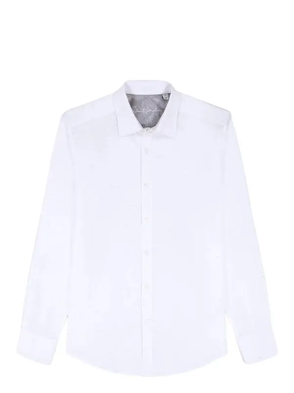 Robert Graham Avondale Chambray Cotton Shirt - Ivory