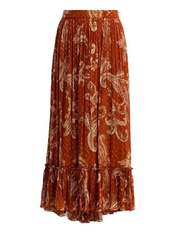 Hemant & Nandita Printed High-low Maxi Skirt - Multi
