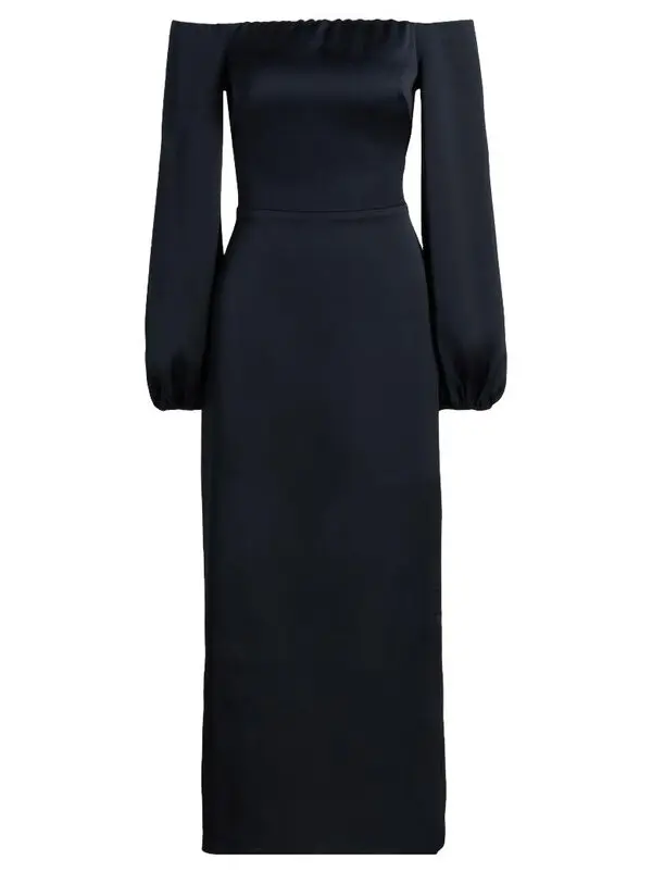 Ramy Brook Shiyan Off-the-shoulder Midi-dress - Navy