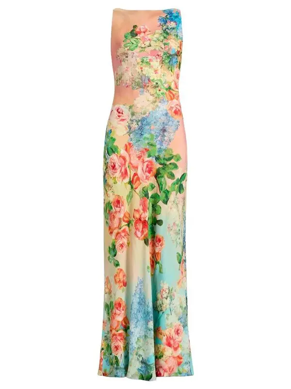 Hemant & Nandita Floral Column Maxi Dress - Multi