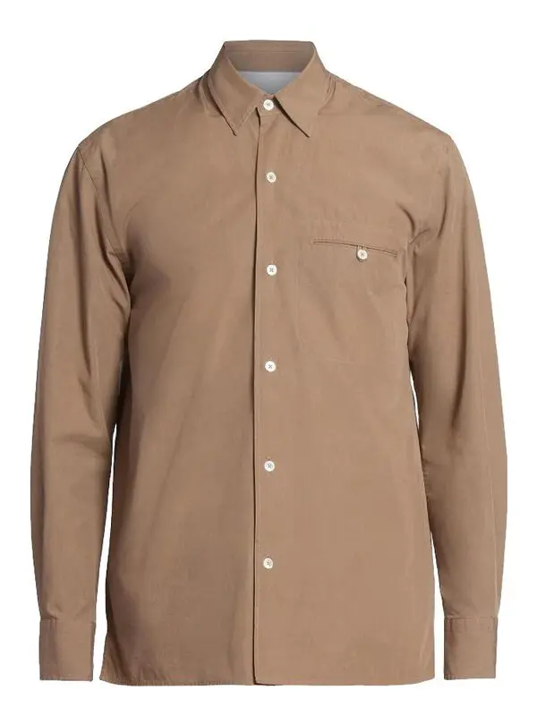 Officine Générale Lionel Cotton Poplin Shirt - Ginger Bread