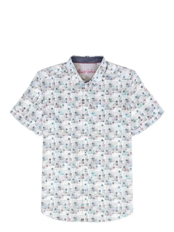 Robert Graham Embarcadero Geometric Cotton Short-sleeve Shirt - Multi