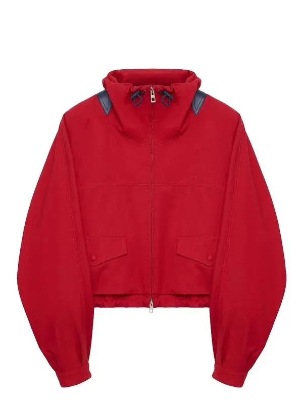 Loewe Stand Collar Double Hem Parka - Red