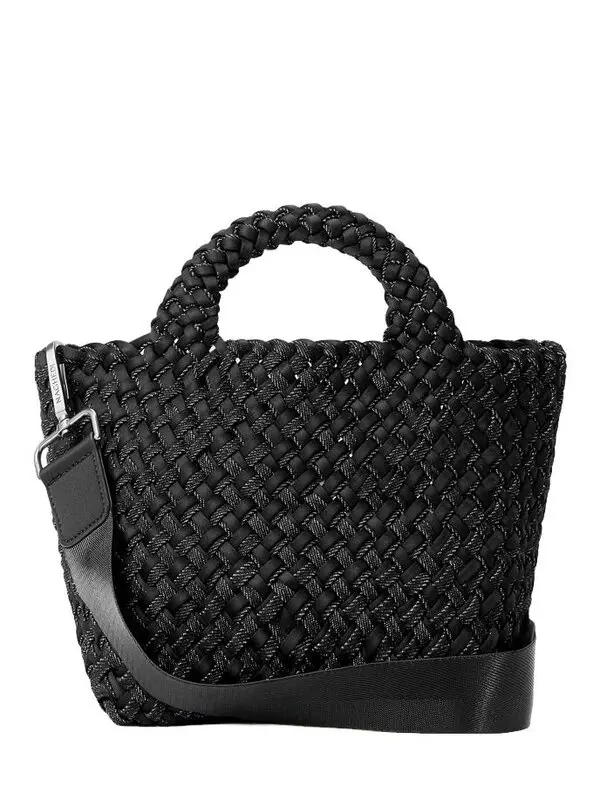 NAGHEDI St. Barths Small Double Weave Tote Bag - Jet