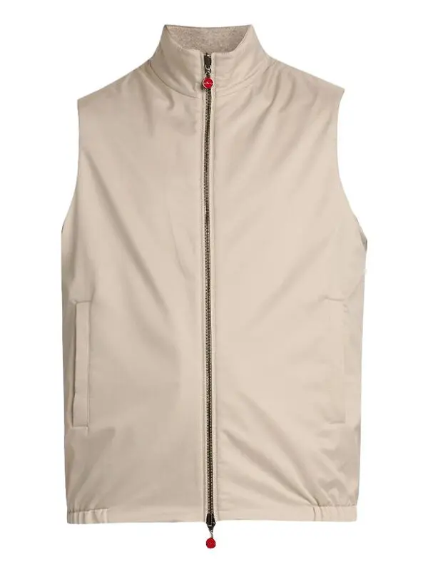 Kiton Reversible Full-zip Vest - Beige