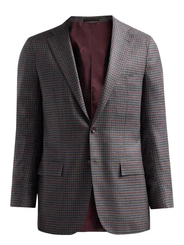 Kiton Cashmere Gingham Single-breasted Sport Coat - Multicolor
