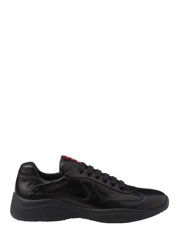 Prada America's Cup Nappa Leather Sneakers - Black