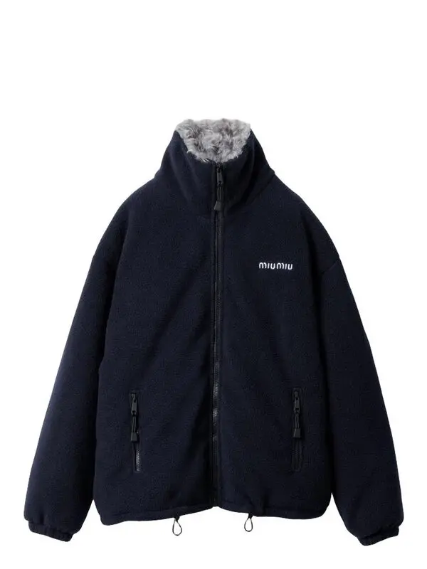 Miu Miu Fleece Down Jacket - Blue