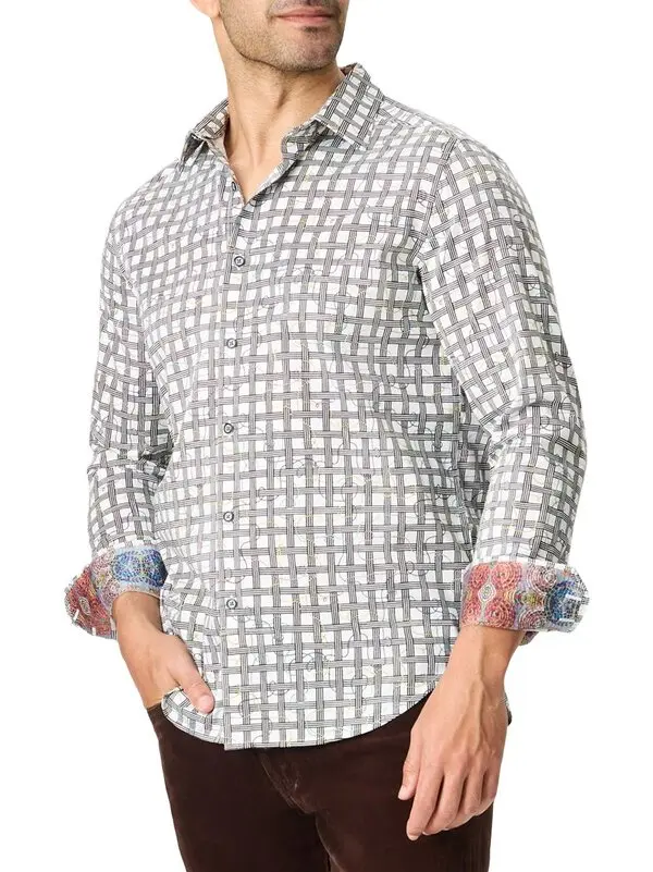 Robert Graham Sanger Grid Check Stretch-cotton Shirt - Multi