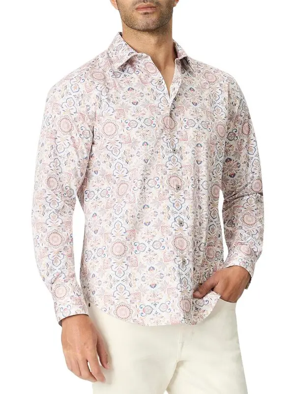 Robert Graham Fairview Floral Stretch-cotton Button-front Shirt - Multi